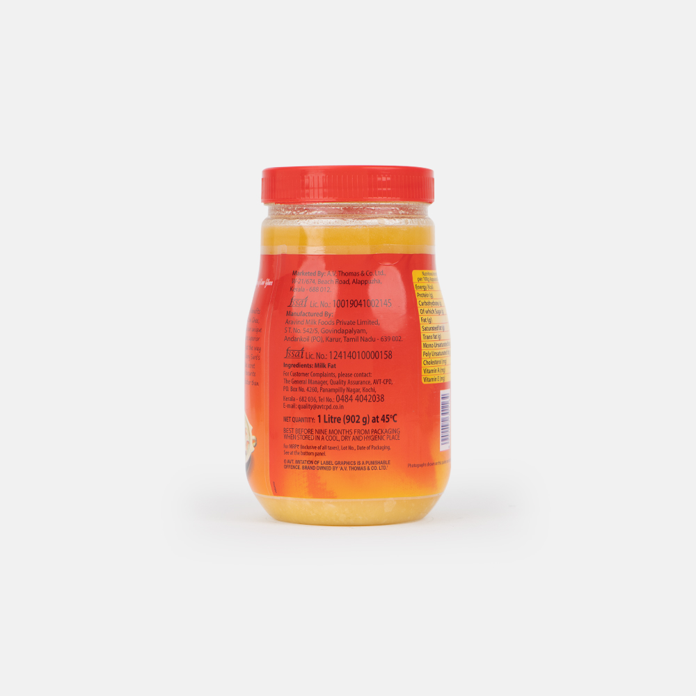 Buy AVT Premium Cow Ghee 1 liter Jar Online at ₹828