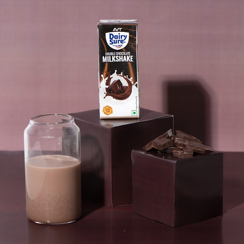 AVT Dairy Sure Double Chocolate Milkshake - 200 ml Tetra Pack | AVT
