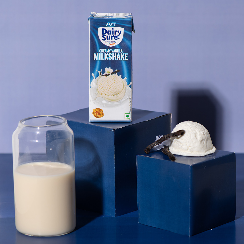 AVT Dairy Sure Creamy Vanilla Milkshake- 200 ml Carton | AVT