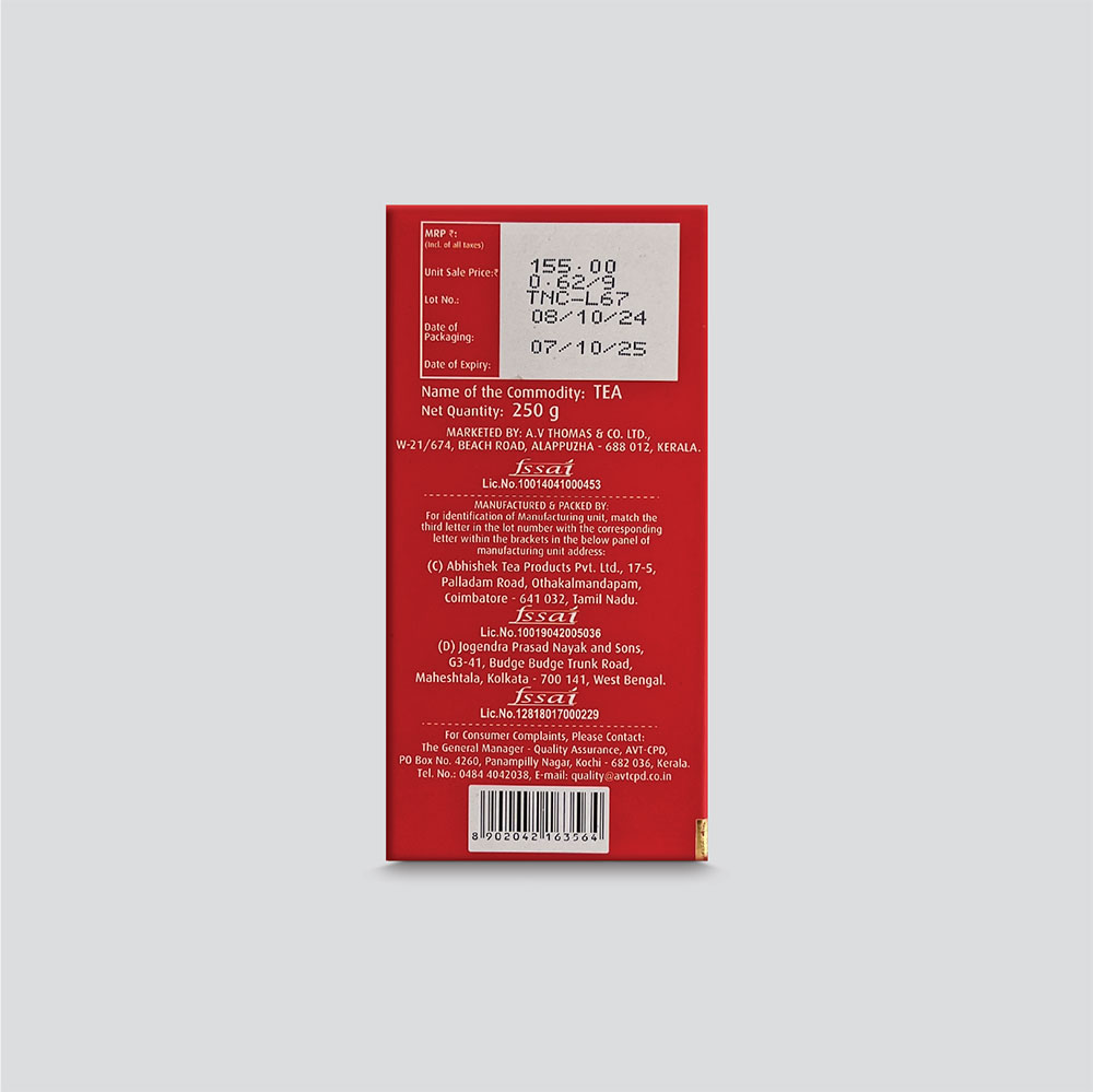 Buy AVT Darbari CTC Leaf Tea 250g Carton Online | AVT